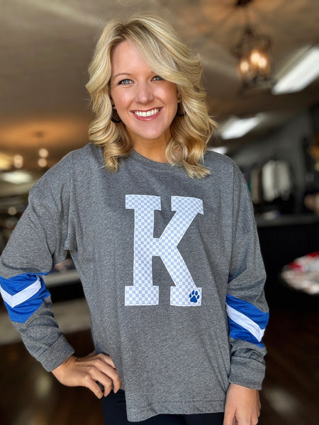 Varsity L/S Custom K Shirt *Pre-order* – Jaded Layne Boutique
